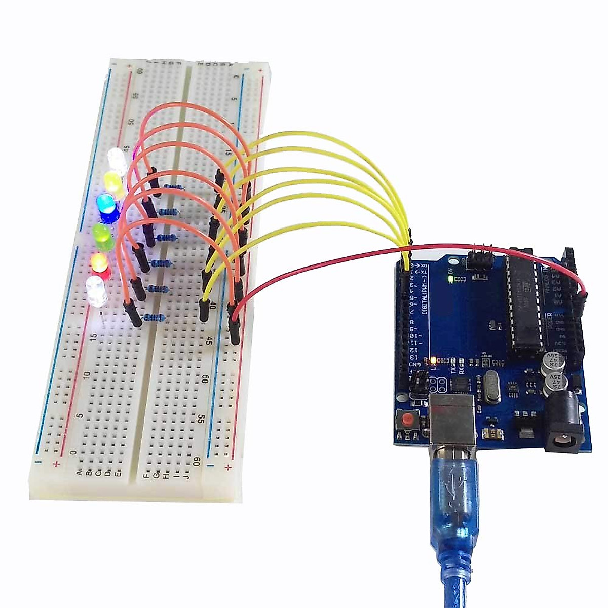 OSOYOO Basic Starter kit for Arduino with Controller Board and USB Cable Compatiable with UNO R3 Including Sampe Projects Programming with IDE
