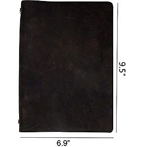Ditac Size A5 Genuine Leather Journal, 9.6 X 6.8 Inch, A Handmade Leather Refillable Binder Executive Business Journal, Made of All Natural Thick Leather (Thick Leather)