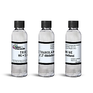 Triethanolamine (Tea) for Cosmetics 125 mL 99% pH Balancer, Surfactants DIY Skincare and Cosmetic Products by Talsen Chemicals