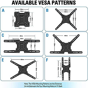 Mounting Dream TV Wall Mount Swivel and Tilt, Full Motion TV Bracket with Articulating Arm for 42-70 Inch Flat/Curved Screen TVs, up to VESA 600x400mm and 80 LBS Fits 16" Studs, MD2653
