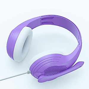 Anivia Computer Headsets Over Ear Headphones Wired Gaming Headset with Mic for PC Mac PS4 PS5 Xbox One, Stereo Surround Sound, Purple