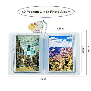 3 inch Mini Photo Album, Kpop Photocard Binder Photocard Holder Book Collect Book Butterfly Love Heart Hollow Photocard ID Holder with Cute Pendant 40Pockets (3inch purple duck)