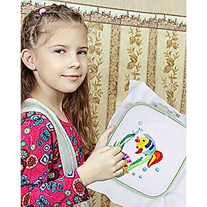 Pllieay 5 Pieces 5 Sizes Square Embroidery Hoops, ABS Plastic Embroidery Hoops for DIY Embroidery Craft