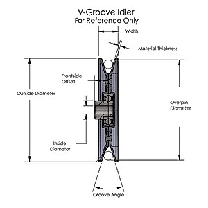 Terre Products - V-Groove/V-Belt Drive Pulley, 1.5'' Outside Diameter, 1/2" Bore, Die Cast, Z3A Zinc Alloy, Compatible Replacement for Chicago Die Cast 150A