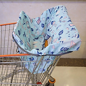 Baby Seat Cover for Shopping Cart, Complete Coverage, and Hygienic, Foldable and Portable with Seat Belt, Unisex, Multipurpose Chair Cover for Convenient Toy Storage