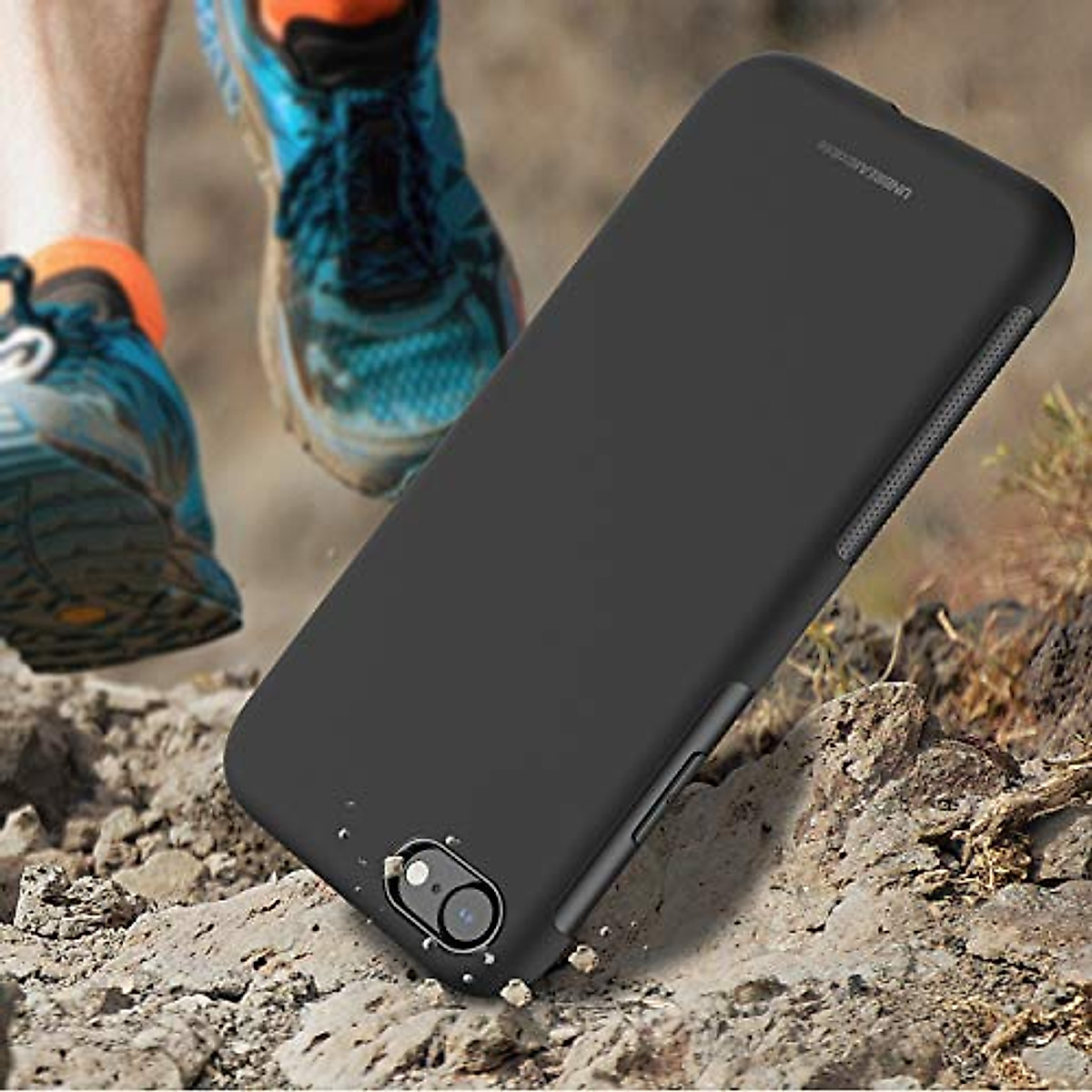 UNBREAKcable Case for iPhone SE 2020/SE 2022 / iPhone 8 /iPhone 7, Shock-Absorption, Anti-Scratch, Soft Frosted TPU Ultra Thin Cover Protective Case for iPhone 8/7/ SE 2/SE3 4.7 Inch - Matte Black