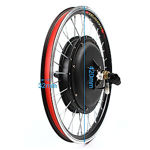 YIYIBYUS 20" Electric Bike Conversion Kit 1000W 48V Front Wheel Bicycle Brushless and Toothless Motor Kit with Controller E-Bike Front Hub Motor for 20Inch Bikes