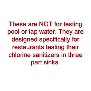 Chlorine Sani Test Strips for Food Service Restaurant Sanitizer Precision Bleach Test Paper, 10-200 ppm [100 Paper Test Strips]