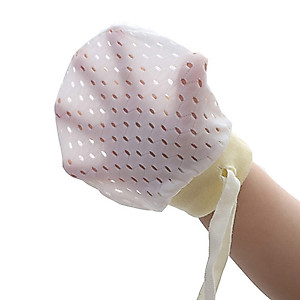 Aijian Chryvva Pack of 6 Baby Mesh Gloves Cotton No Scratch Mittens for Unisex (3Colors/0-12Months)