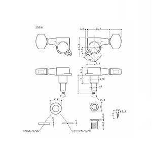 Gotoh Tuners Machine Heads SG381-01 - Chrome - 3 Per Side 07202CX