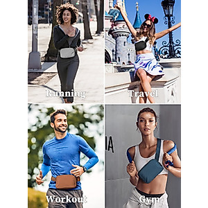 Fanny Packs for Women Men, Everywhere Belt Bag with Adjustable Strap Small Waterproof Crossbody Fanny Pack Fashion Waist Packs for Travel Workout Running Hiking
