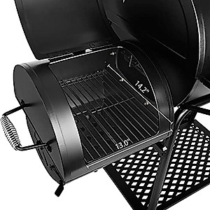 Royal Gourmet CC1830F Charcoal Grill with Offset Smoker, Black
