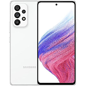 Samsung Galaxy A53 5G (SM-A536E/DS) Dual SIM,128 GB 6GB RAM, Factory Unlocked GSM, International Version - No Warranty - (Awesome White)