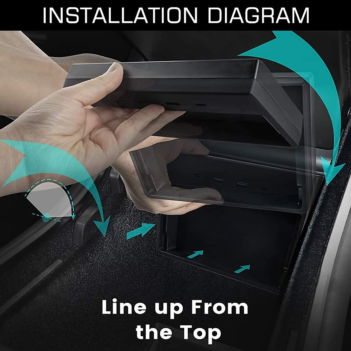 CALIDAKA 5 in 1 Ports Tesl-a Model 3 Model Y USB Hub, Dashcam and Sentrys Mode Viewer USB-C Hub Dongle USB Tesl-a M 3 My Accessories, Custom Designed for Tesl-a Model 3/Y 2020 June Produce
