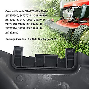 LIZEWEI 731-07486 Side Discharge Chute Replaces for 73107486 Compatible with Troy-Bilt Columbia, Craftsman, Huskee and MTD 11A, 12A Series Lawn Mower with 21" Deck