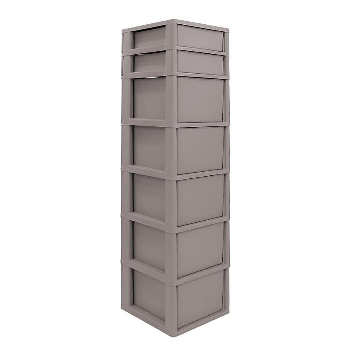 MQ Eclypse 7-Drawer Plastic Storage Unit, Taupe