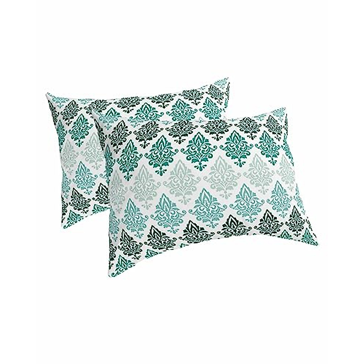 Edwiinsa Teal Ombre Pillow Covers Standard Size Set of 2 20x26 Bed Pillow, Grey Modern Abstract Art Aesthetics Plush Soft Comfort for Hair/Skin Cooling Pillowcases with Envelop Closure