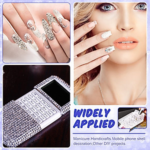 Chuangdi 2 Pieces Diamond Painting Pen with Light Drill Diamond Painting Accessories 12 Pen Heads, 2 Anti-Slip Mats, 2 Wax Organizer Cases for DIY Craft Supplies Tools(Purple, Pink)