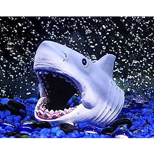 Penn-Plax Jaws Officially Licensed 2-Piece Aquarium Ornament Bundle – Includes Boat Attack and Shark Swim-Through – Small