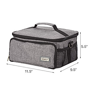 HOMEST Carrying Case for Cricut Joy and Cricut Easy Press Mini, Portable Tote Storage Organizer Bag with Handle for Pens and Craft Tool Set, Purple