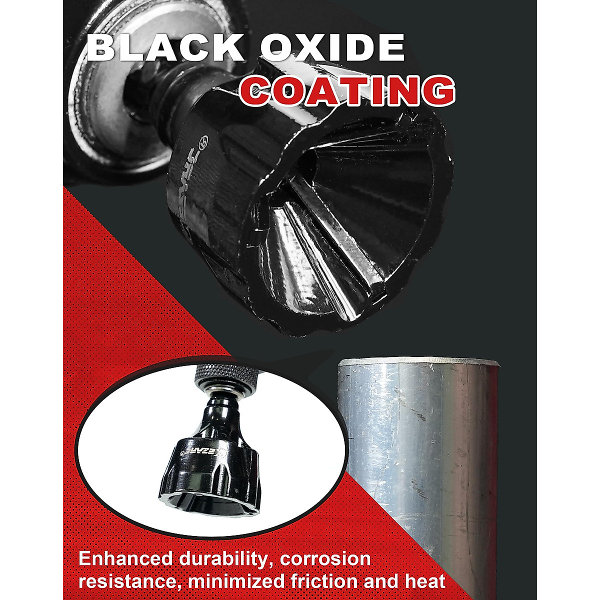 EZARC Tungsten Carbide Deburring Chamfer Tool, External Rotary Deburring 1/4 inch Hex Shank Remove Burr, Repair Tools for Damaged Metal Steel Screws, Bolts and Fasteners