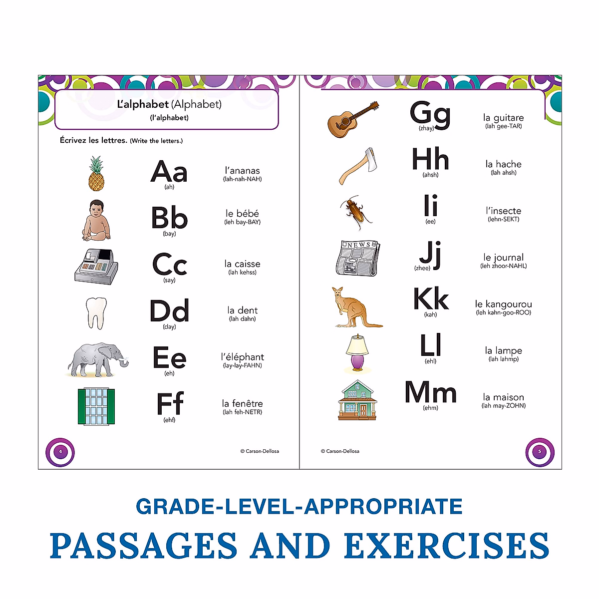 Carson Dellosa Skill Builders French I Workbook—Grades K-5 Vocabulary, Alphabet, Geography, Culture, With Word Searches and Activities for French Learning (80 pgs)