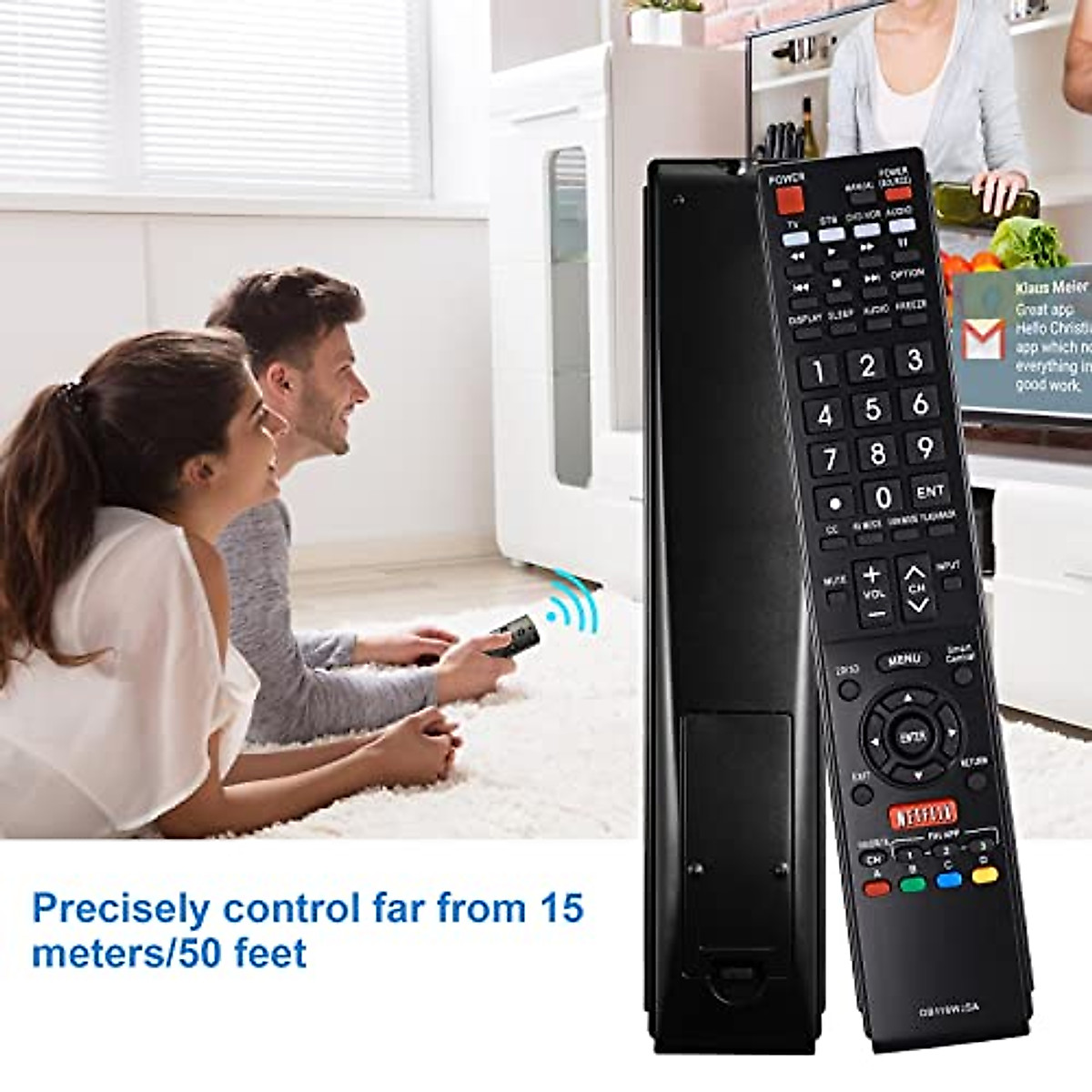 GB118WJSA Remote Control Compatible with Sharp AQUOS TV