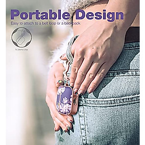 SURITCH Protective Case for AirPods 3rd Generation with Keychain, Cover for Apple AirPod Gen 3 Earbuds Support Wireless Charge Shockproof Stylish Cute for Women Girls, Purple Cosmos