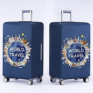 TRAVELKIN Luggage Covers For Suitcase Tsa Approved,Suitcase Cover Protector Fit 18-32 Inch Luggage