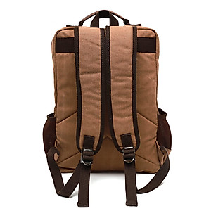 JIAO MIAO Canvas Vintage Message Travel Bag Rucksack Laptop Backpack,220807-04