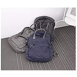 Womens Denim Backpack Purse Teen Girls Casual Style Lightweight Canvas Backpack School Bag Travel Daypack (Navy)