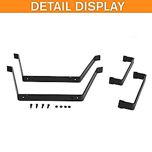 GREEN PARTY Firewood Rack 20 Inch Indoor/Outdoor Firewood Holder, Log Rack Wood Holder for Fireplace, Kindling Wood Storage and Wood Stove Accessories(Black)