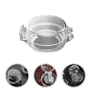 DOITOOL Kitchen Stove Knob Covers 4 Pcs Stove Knob Covers Baby Safety Gas Stove Knob Cover Protection Locks Oven Gas Safety Guards Switch Cap for Child Proofing Kitchen Transparent