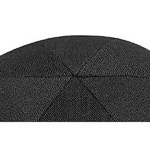 Judaica Place Linen Kippah 7" Diameter - Black