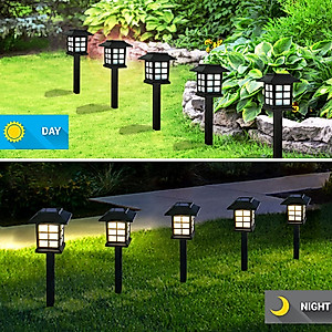 Anordsem 8 Pack Solar Lights Outdoor Pathway, Pathway Lights Solar Powered, Waterproof Pathway Solar Lights, Upgrade Solar Landscape Lighting for Walkway, Garden, Park, Sidewalk (Warm White)