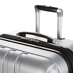 SwissGear 7585 Hardside Expandable Luggage with Spinner Wheels, Silver, Checked-Large 28-Inch