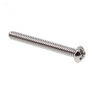 Prime-Line 9003227 Machine Screw, Round Head, Slotted/Phillips Combo, #6-32 X 1-1/4 in, Grade 18-8 Stainless Steel, Pack of 100