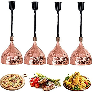 FXJ Food Heat Lamp, Food Warmer Heat Lamps Commercial Metal Telescopic Heat Preservation Lamp for Keep Food Warm for Hotel Kitchen Buffet Restaurant, Commercial High Power Catering Equipment (C)