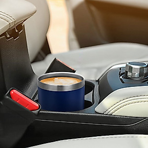 Futtumy 6 Pack Stainless Steel Travel Tumblers, 20 Oz Tumbler with 12 Lids, Insulated Coffee Tumblers, Double Wall Travel Tumblers, Thermal Cup, Powder Coated Coffee Cup for Hot Cold Drinks(Navy Blue)