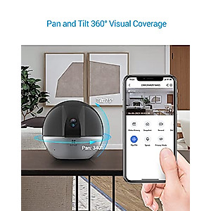 EZVIZ 4MP Indoor Camera PTZ with AI Human Detection, 2K Pan Tilt Security, Baby/Pet Monitor, Night Vision, 4X Auto-Zoom, Motion Tracking | C6W