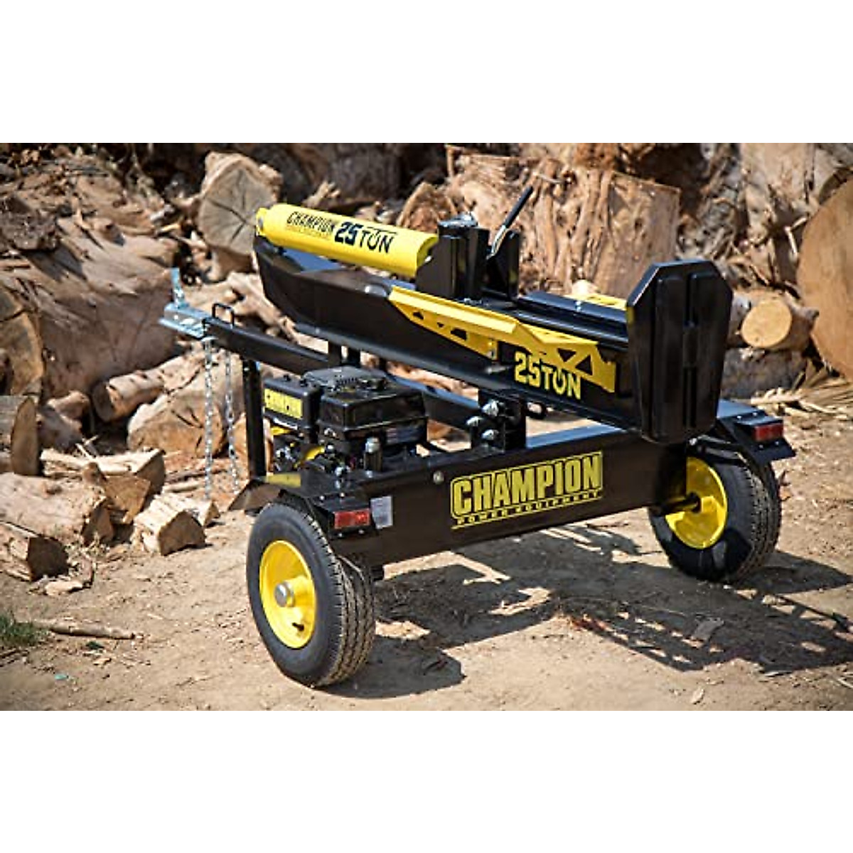 Champion Power Equipment 100326-1 25-Ton Horizontal/Vertical Full Beam Gas Log Splitter, Black