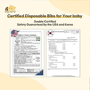AGUARD Disposable Baby Bibs with Crumb Catcher - Individually Packaged for Easy Travel, Perfect for Boys & Girls 20PCS