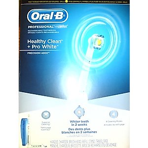 Oral-B Healthy Clean and ProWhite Precision 4000 Rechargeable Electric Toothbrush, 1 Count