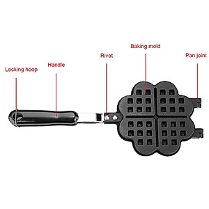 Heart Shape Waffle Pan,Aukson Heart Shape Household Kitchen Gas Non-Stick Waffle Maker Pan MouldPress Plate Baking Tool