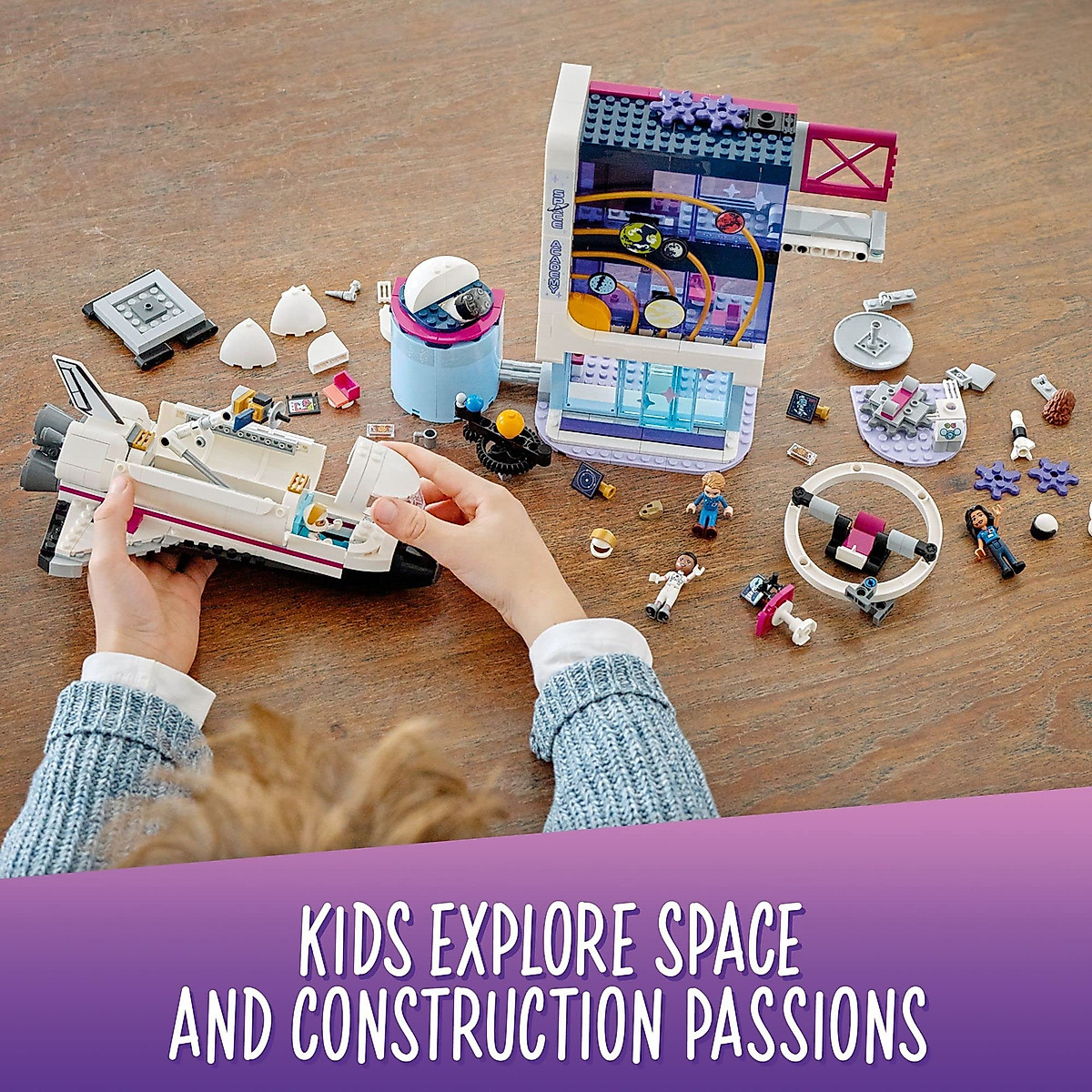 LEGO Friends Olivia’s Space Academy Shuttle Rocket 41713, NASA Space Shuttle Toy for Kids, Pretend Play Space Academy with Astronaut Mini Figures, Gift for Boys Girls 8+ Years Old