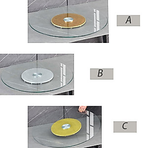 Dxcaicc Dining Table Glass Turntable,Glass Lazy Susan Turntable Dining Table,Round Tempered Glass with Silent Bearing centerpieces,Steady Swivel Dining Table Glass Serving Tray,C,80cm