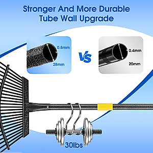 65 Inch Rake for Leaves, Rakes for Lawns Heavy Duty Hoe Lawns Leaf Lawn Leveling Rake Yard Tools for Picking up Leaves, Grass Clippings, Garbage with 25 Metal Tines Ergonomics Adjustable Handle