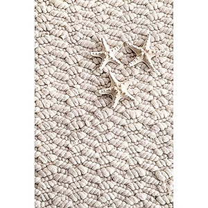 nuLOOM Glendora Hand Woven Chevron Area Rug, 5' x 8', Ivory