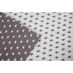 Sterling Creek Dawson Star Muslin Throw Blanket Three Layers Lightweight Breathable Cotton Gauzy Blanket for Adults, All Season (Throw, Gray)