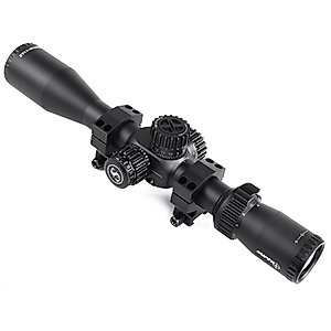 ZT4.5-18X44FFP 30mm Scope First Focal Plane Riflescope with Red/Green Illuminated Reticle Multi-Coated lenses, QTA (Quick Target Acquisition) Turrets with Lens Covers/Scope Rings